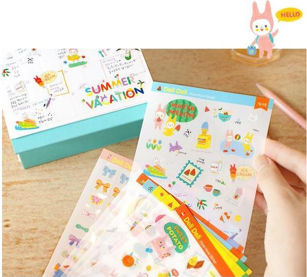 7 Polka Dots: Deli- Deli Rabbit sticker set