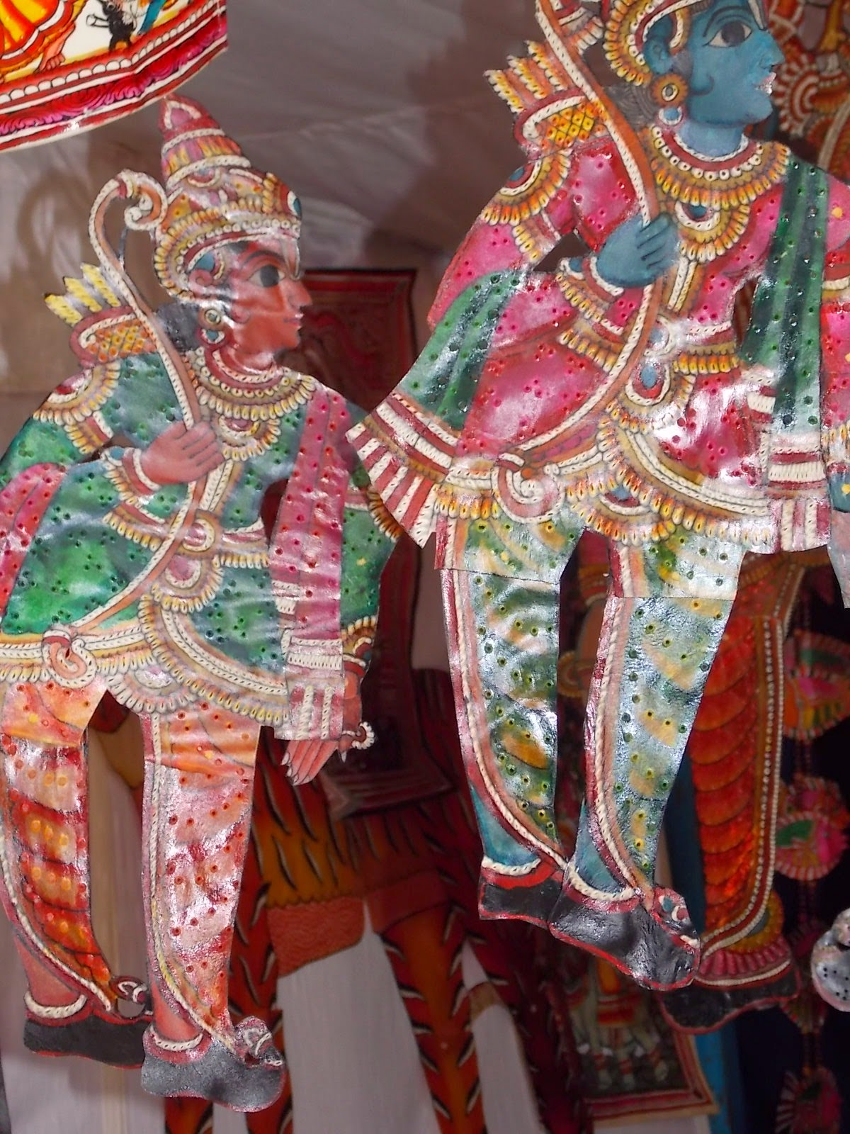 Tholu Bommalata- hand painted leather puppets