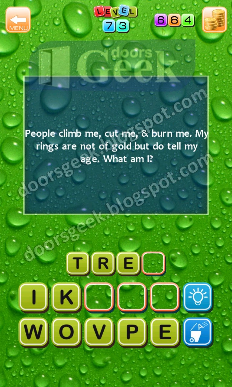 Unriddle Riddle - Level 73 ~ Doors Geek