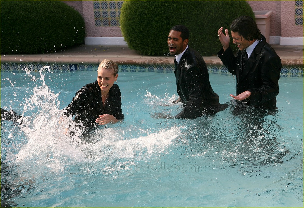 Wet and Messy Celebrities: Heidi Klum Wet