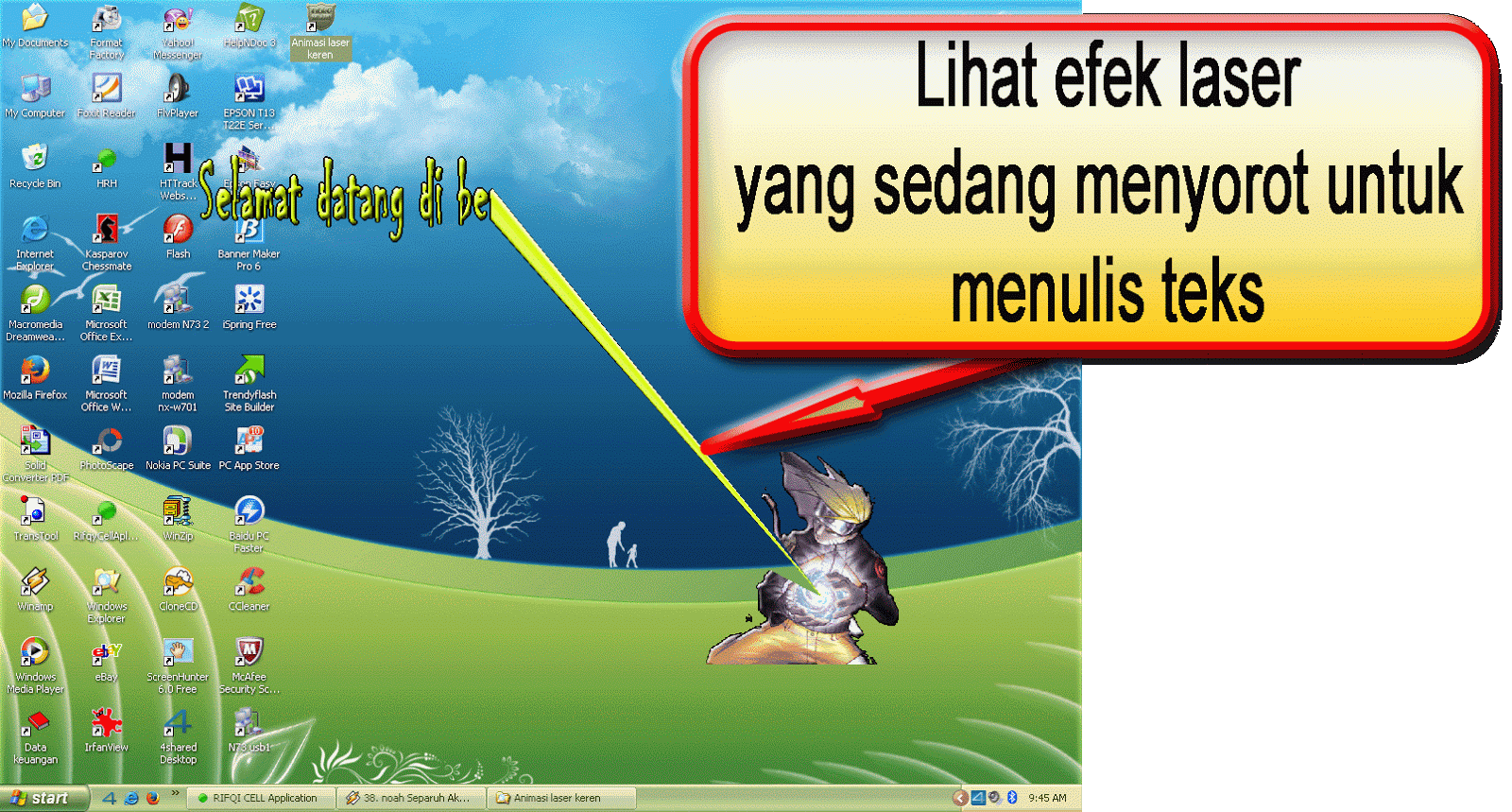 Bercode: TRIK MEMBUAT EFEK LASER VISUAL BASIC