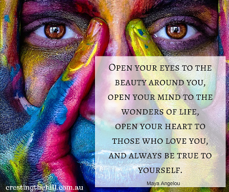 A TO Z CHALLENGE - O FOR OPEN YOUR EYES - Cresting The Hill