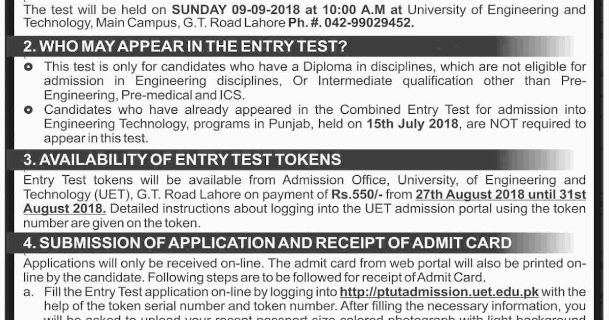 Punjab Tianjin University of Technology (PTUT) Lahore BA Admissions ...