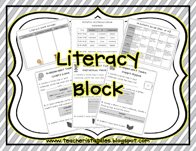 Tales of a Teacherista: Literacy Block Facelift