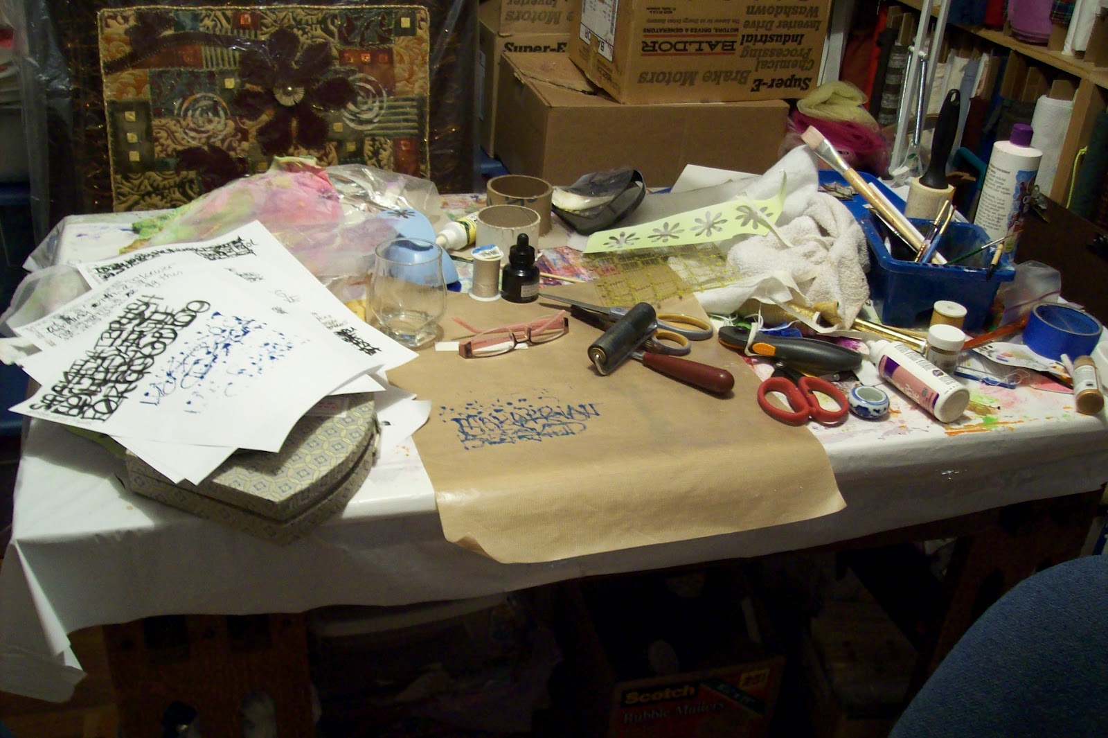 Ronni Hunter: Chaotic Work Table