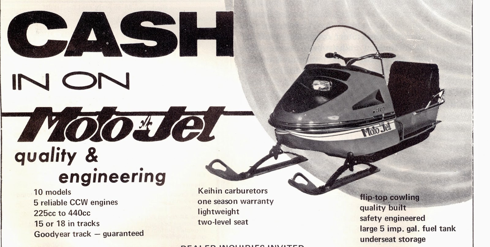 CLASSIC SNOWMOBILES OF THE PAST: 1972 MOTO-JET