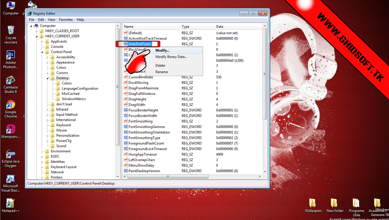 Optimizare windows prin schimbare Setari Registry | GhidSoft.Ro ...