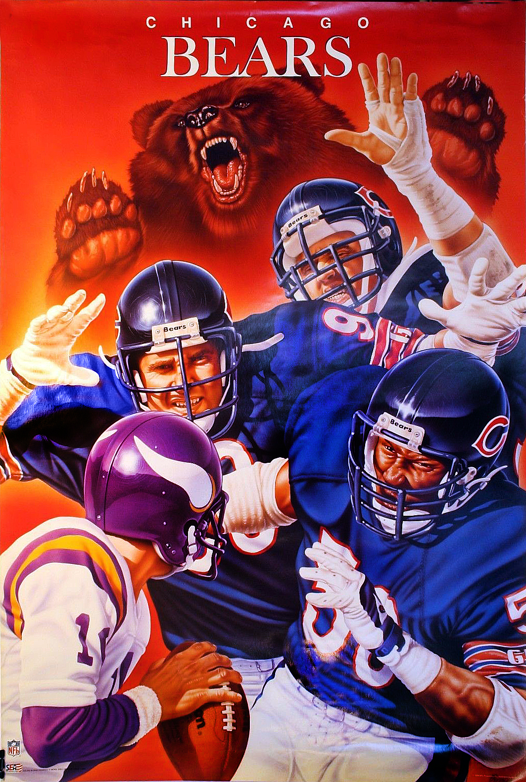Pro Football Journal Presents: NFL Art: 1980s Chicago Bears Poster artist unknown