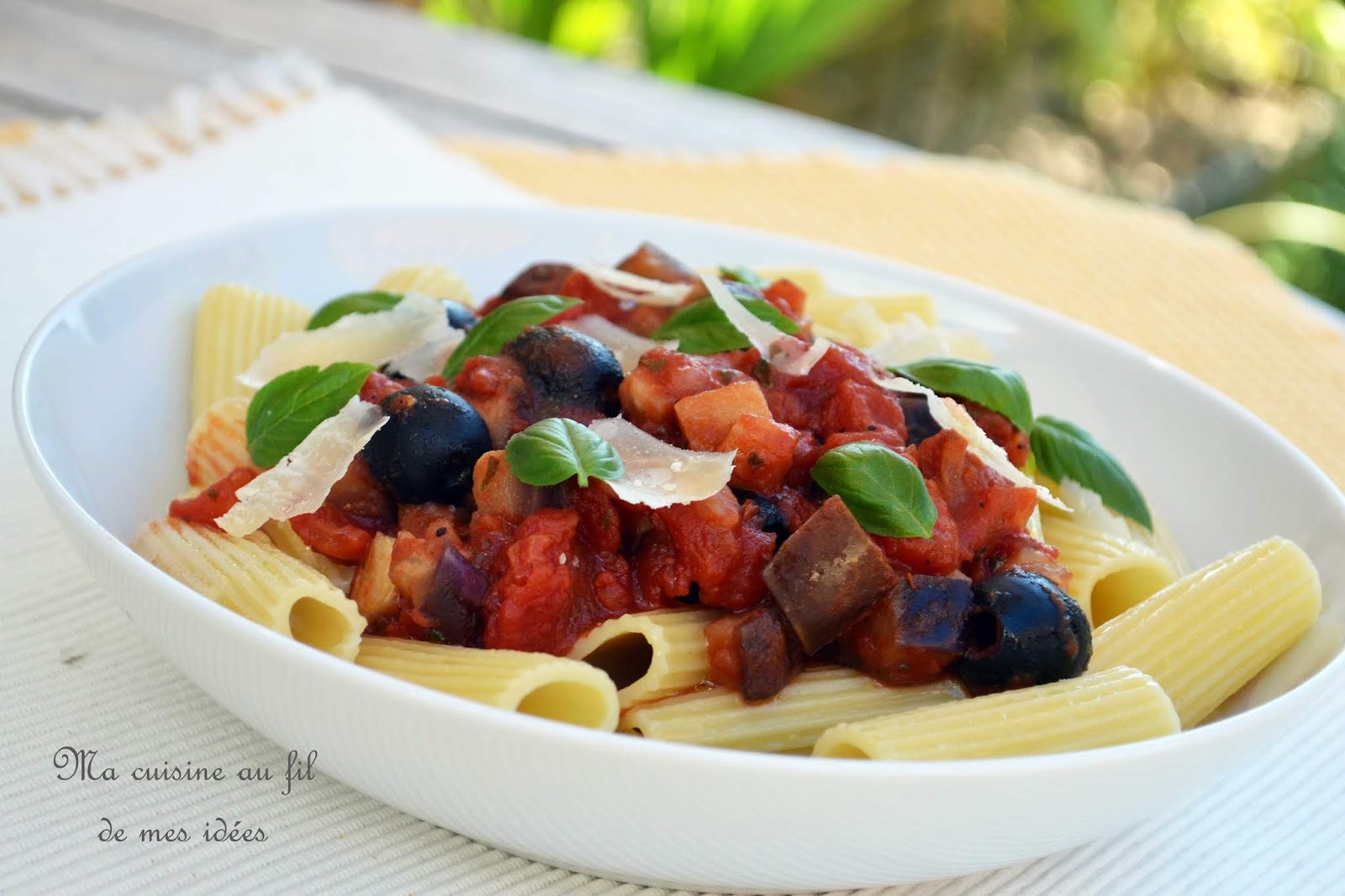 Ma cuisine au fil de mes idées...: Pâtes "rigatoni" sauce aux tomates ...