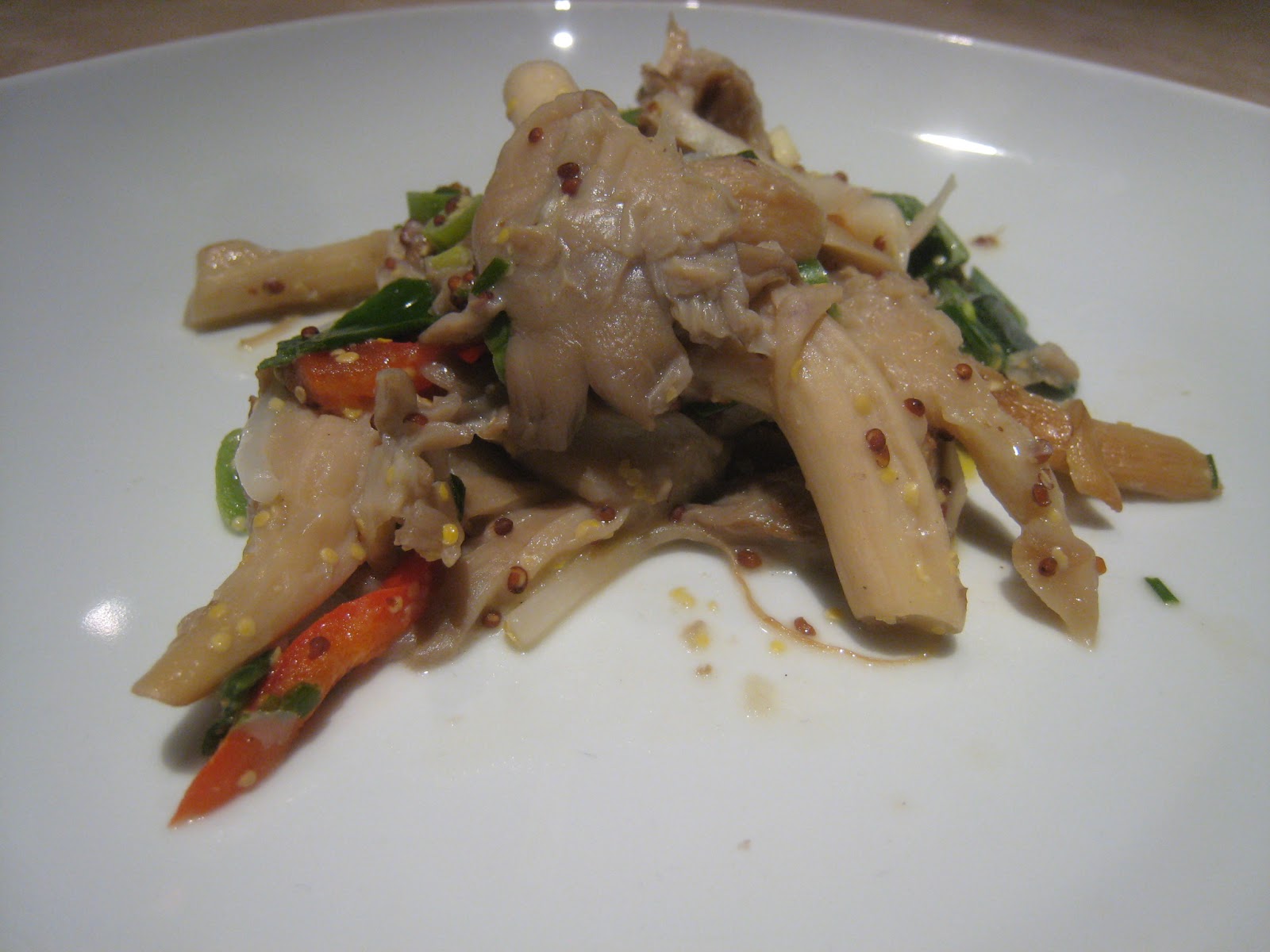 Proeven op zondag: Oesterzwammen met graantjesmosterd en sojaroom