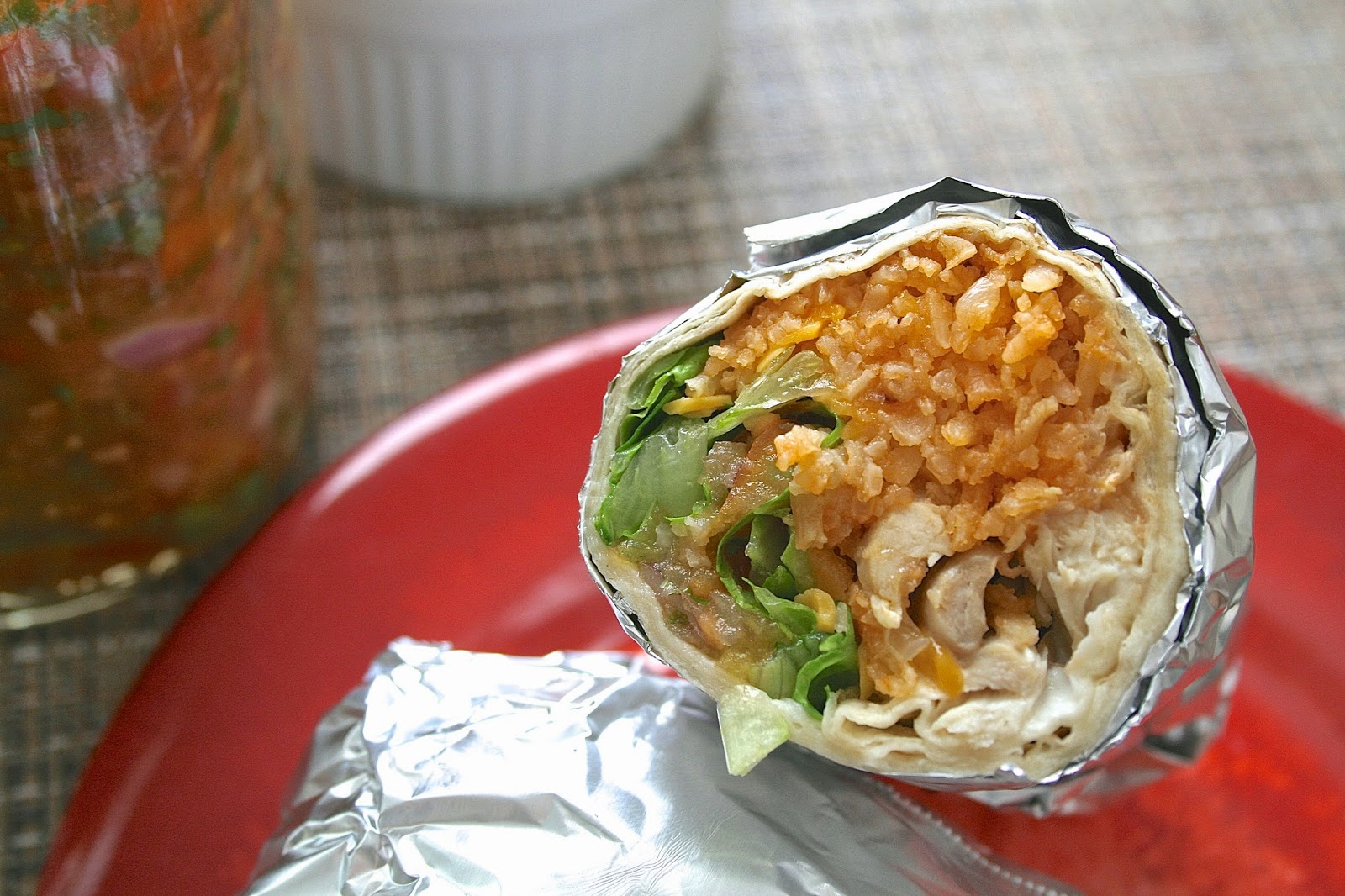 Oregon Transplant: Chicken Burritos with Spanish Rice & Fresh Salsa