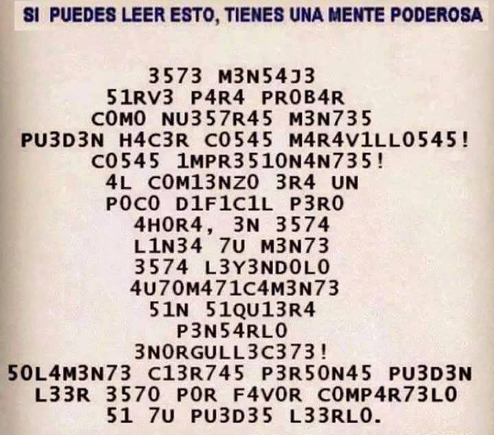 SI PUEDES LEER ESTO, TIENES UNA MENTE PODEROSA | Chistomemes