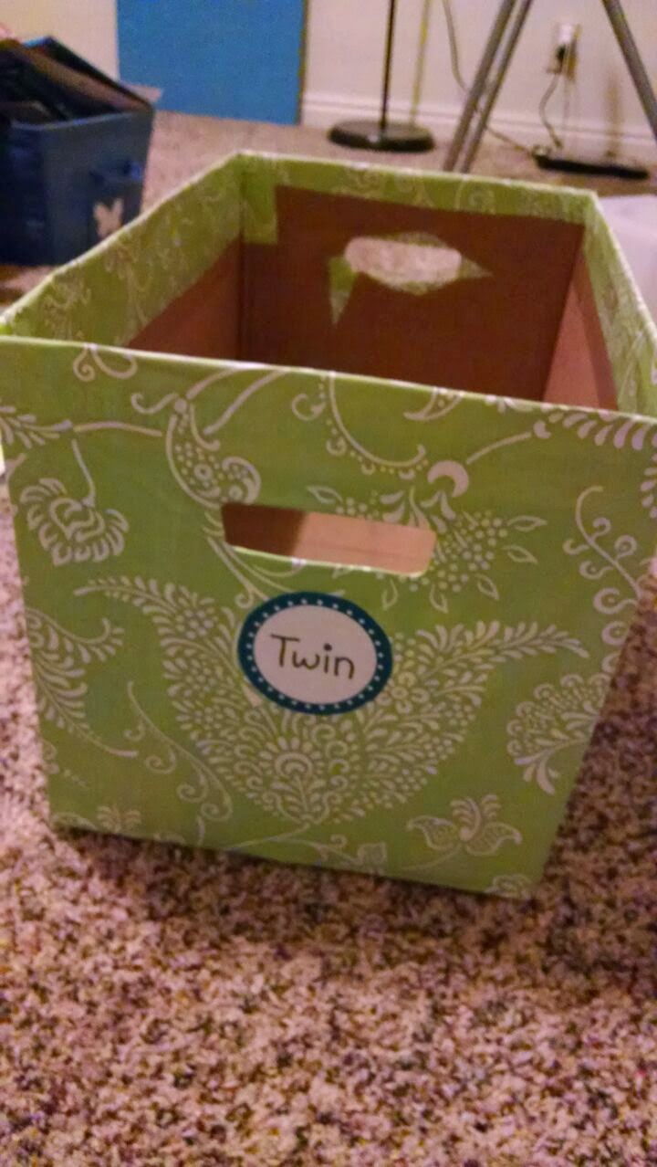 A Kid Friendly World: Organizing on a Budget-Custom Covered Storage Boxes