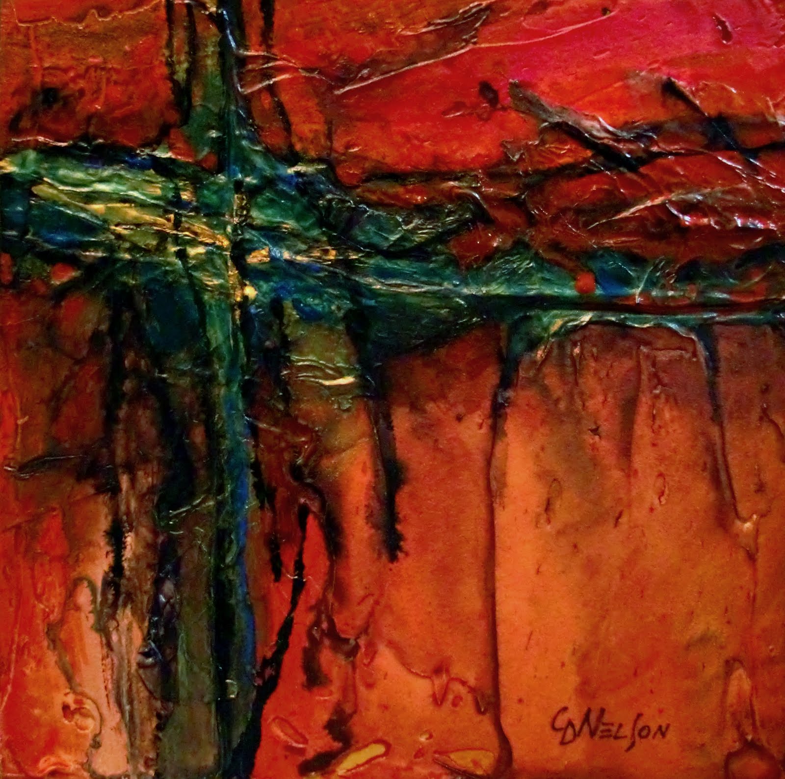 CAROL NELSON FINE ART BLOG: "ELEMENTAL GREEN" 11051 daily painter mixed ...