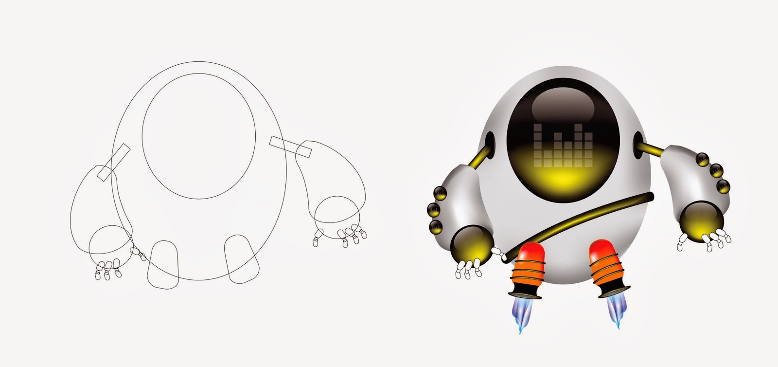 How to make Vector Robot | Drawing with Corel