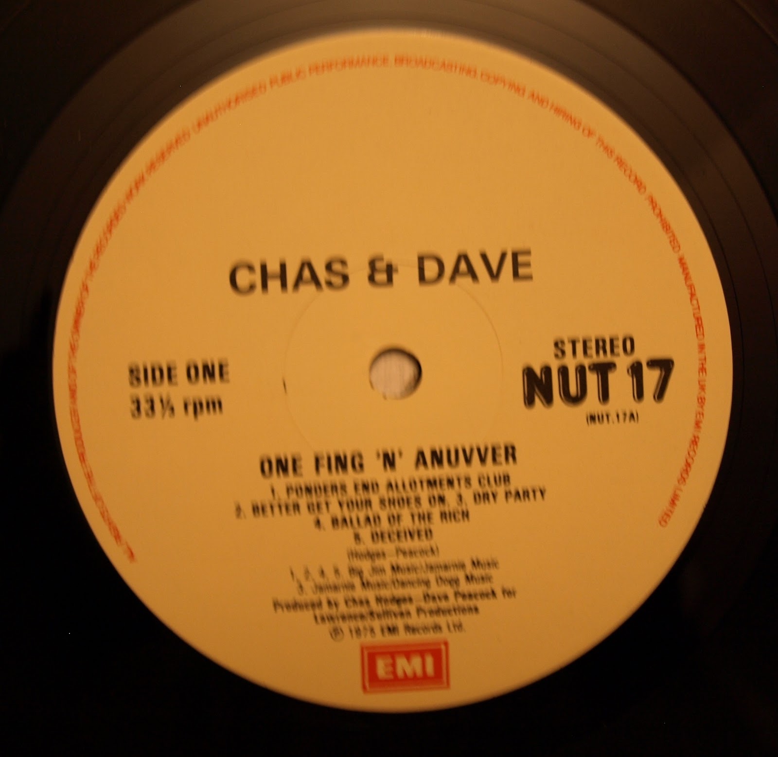 ELO Related Vinyl: Chas & Dave - One Fing'n'Anuvver - Lp - Reino Unido