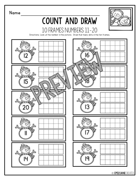 Emily Jane Creates: JANUARY NO PREP KINDERGARTEN PACKET-OVER 100 PAGES!
