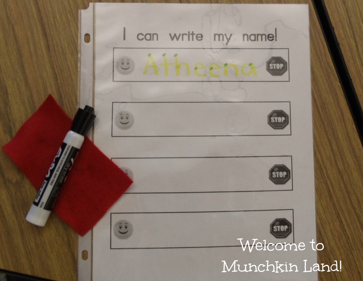 Munchkin Land!: Name Writing and Chicka Chicka Boom Boom