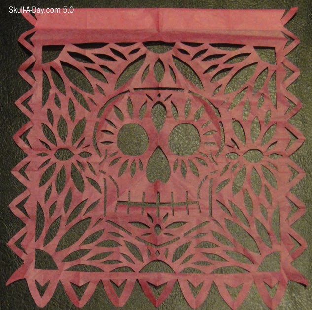 Skull-A-Day 5.0 - Tutorial - Dia de la Abby #63: Skull Papel Picado