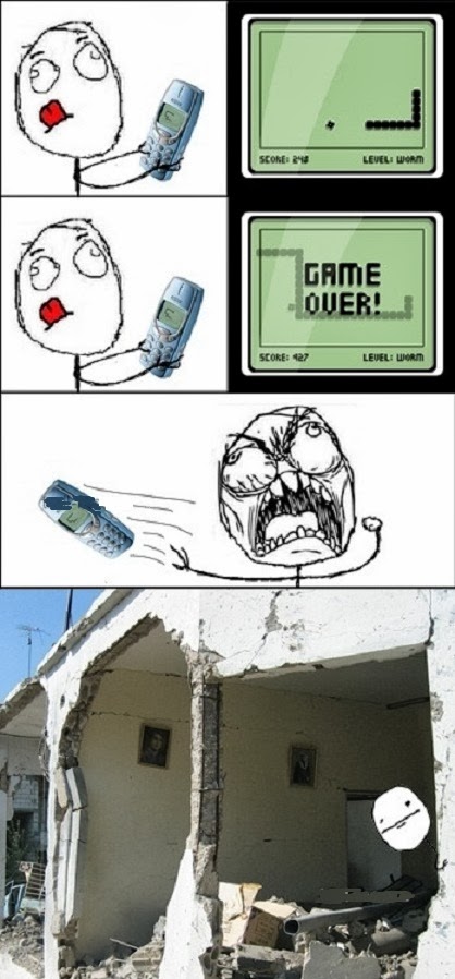 angry derp meme face - Nokia 3310 Troll
