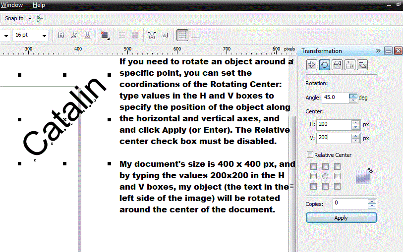 Graphic tutorials Corel Draw Basisc How To Rotate An Object The Transformation Docker 1 graphic-tutorials-corel-draw-basisc-how-to-rotate-an-object-the-transformation-docker-1