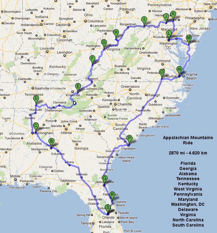 Blog do Wilson Roque: Visitando os Apalaches - Planejamento Revisado