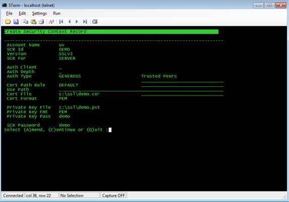 Brian's MultiValue Blog: Connecting to UniVerse over SSL