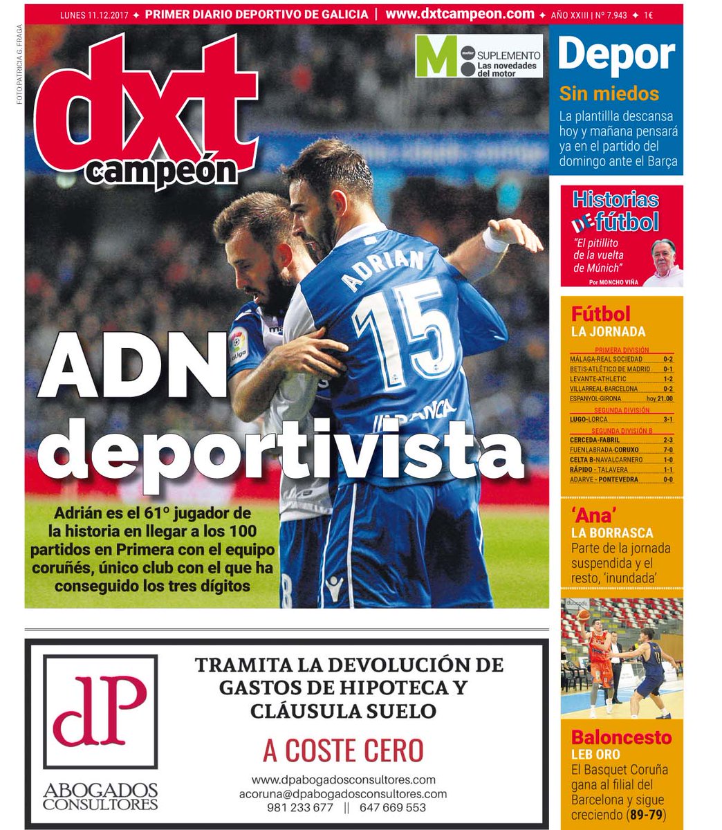 Riazor Deportivo: LA PORTADA DEL DXT