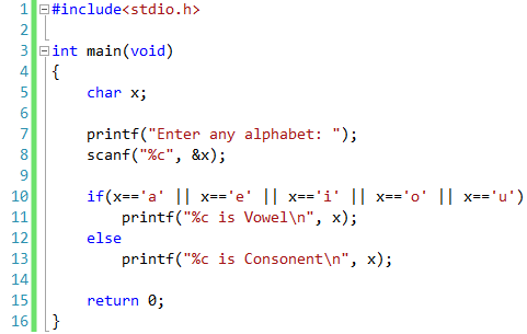 If Else: Vowel Consonant ~ Nissongo's Diary