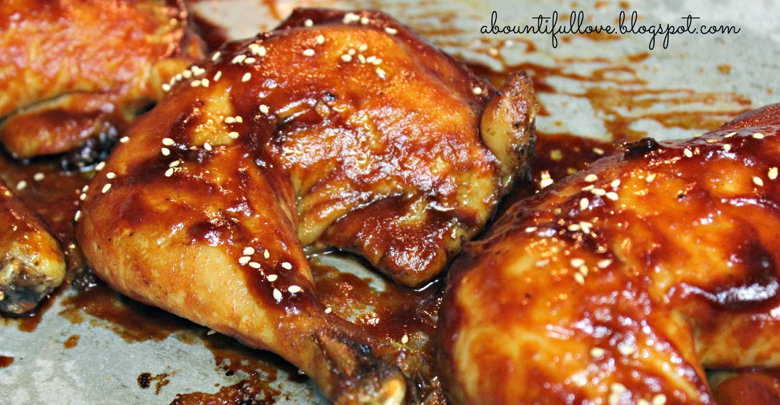 Sticky Chicken - A Bountiful Love
