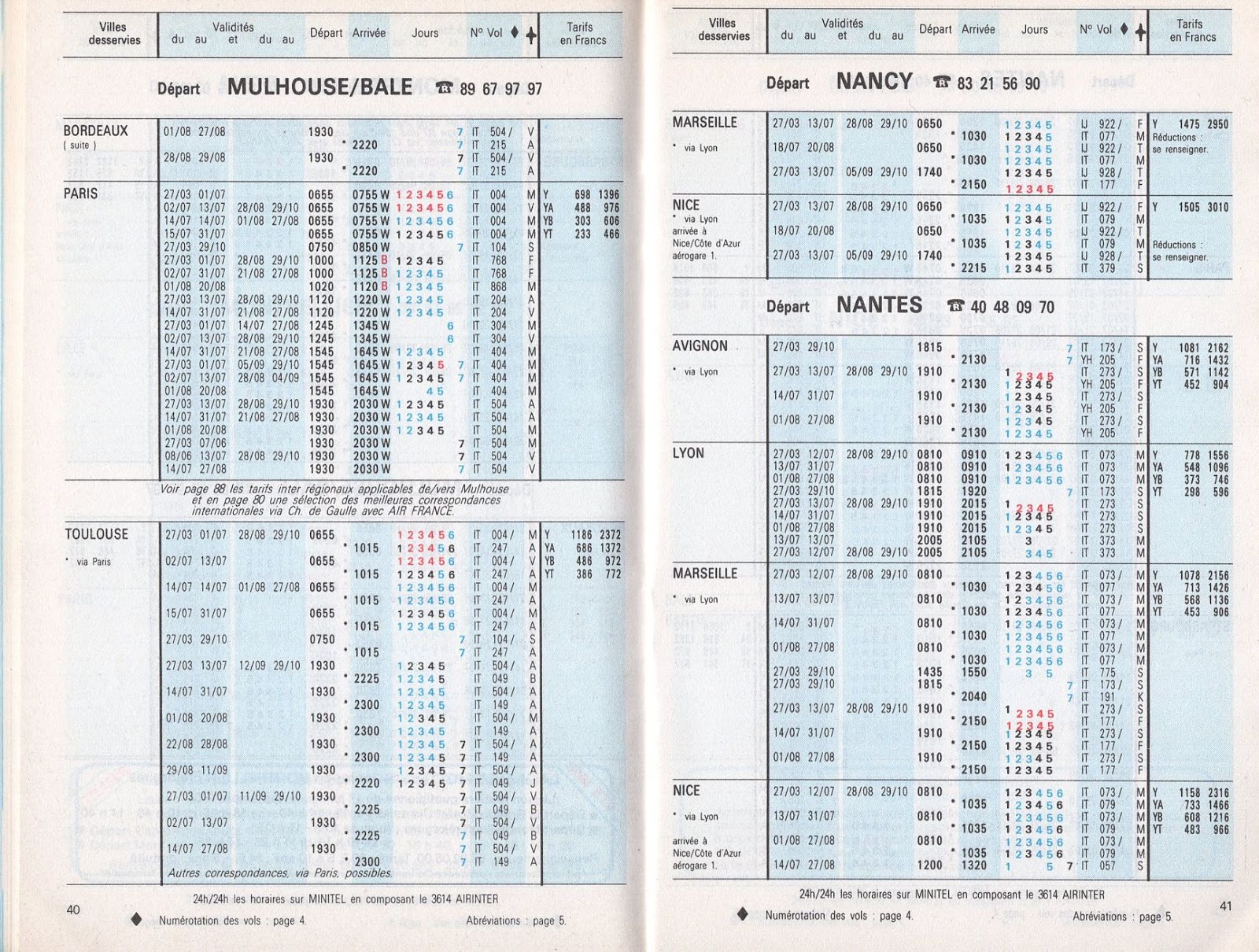 Airline memorabilia: Air Inter (1988)