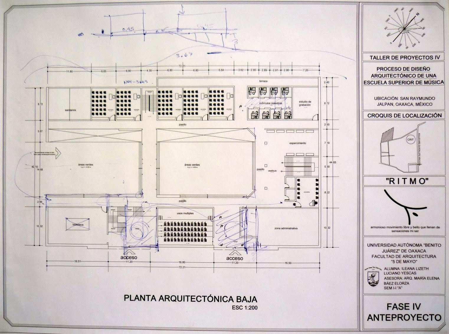 FASES DE DISEÑO: PRIMER PROPUESTA DE PLANTA ARQUITECTÓNICA