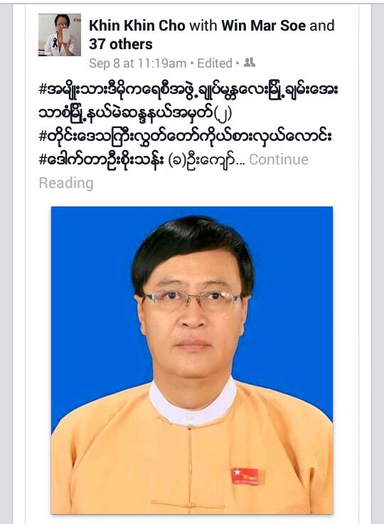 NLD supporters: Dr Soe Than