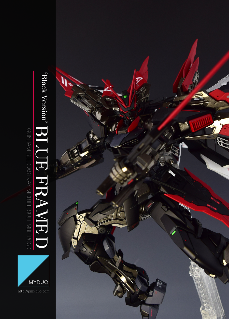 GUNDAM GUY: MG 1/100 Astray Blue Frame D [Black Ver.] - Customized Build