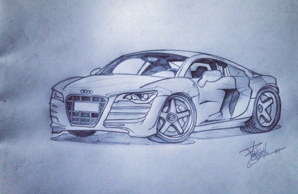 comic fan sketches : AUDI R8