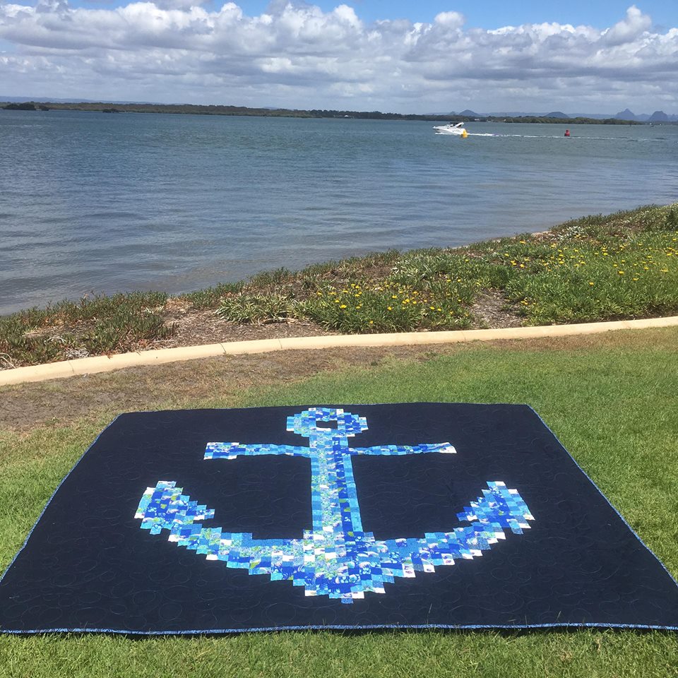 gemini stitches: Tula Pink Anchors Aweigh "Zuma" quilt
