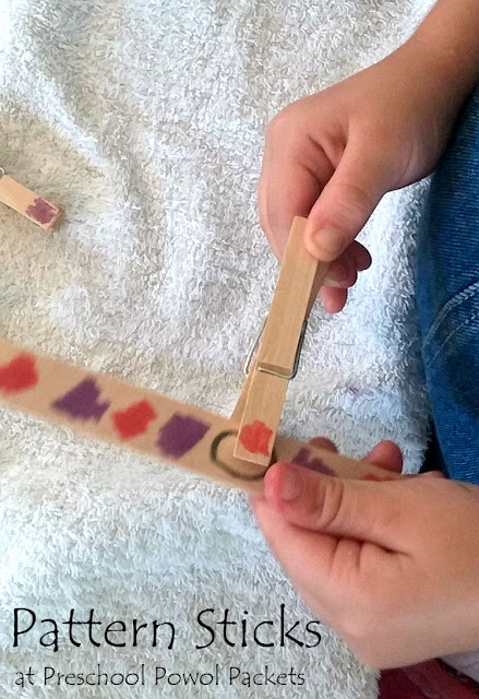Pattern Sticks Preschool Activity | Preschool Powol Packets