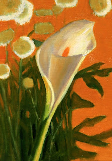 Annie Dover ~ Painting Today: Calla Lily ala Diego Rivera