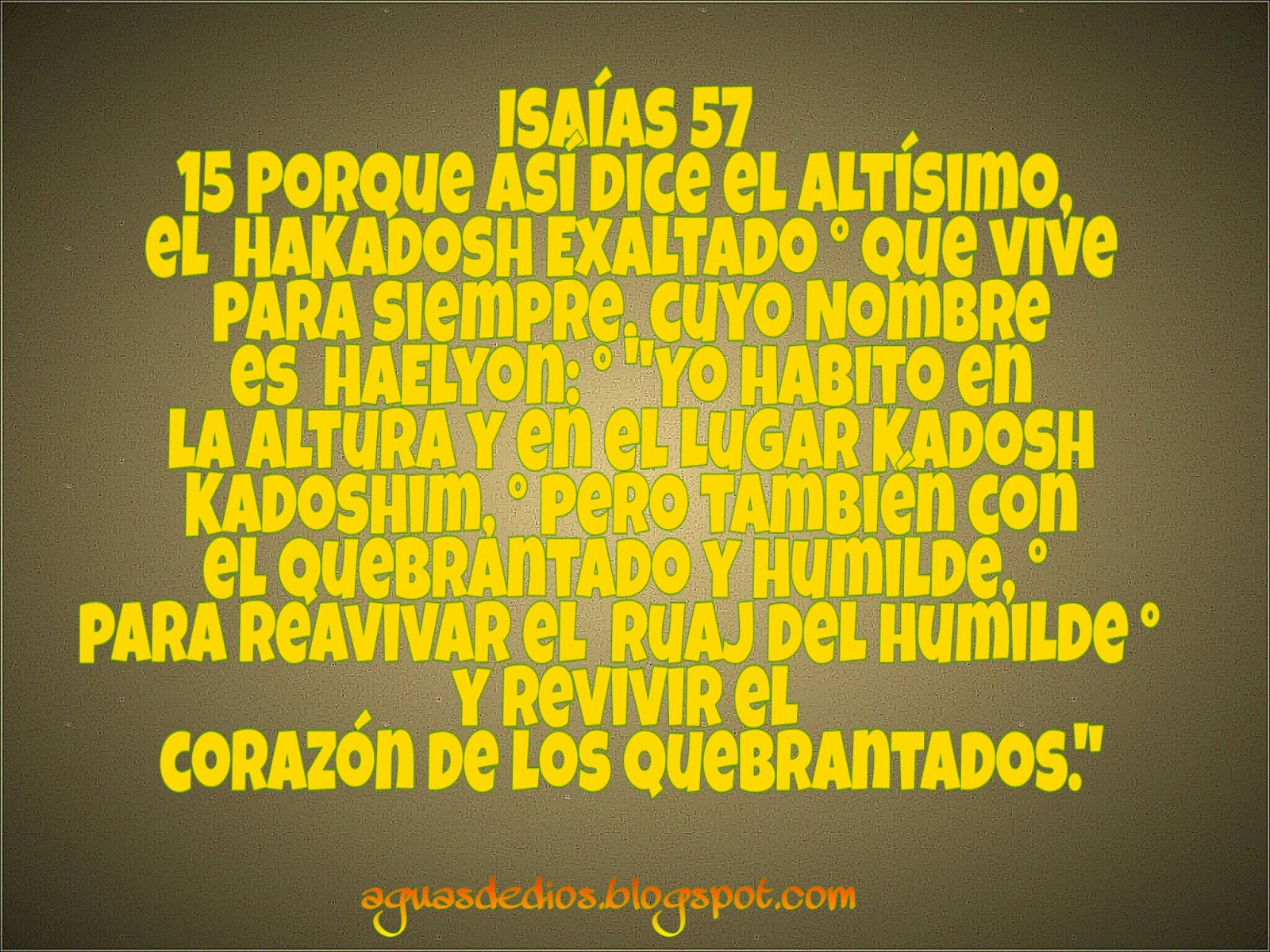 Compartamos la Palabra de Elohim: Porque así dice el Altísimo, el ...