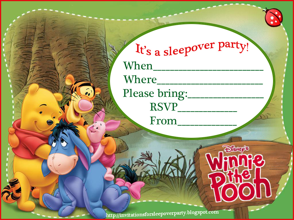 INVITATIONS FOR SLEEPOVER PARTY
