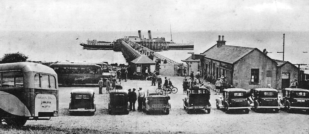 Tour Scotland: Old Photograph Pier Whiting Bay Island Of Arran Scotland