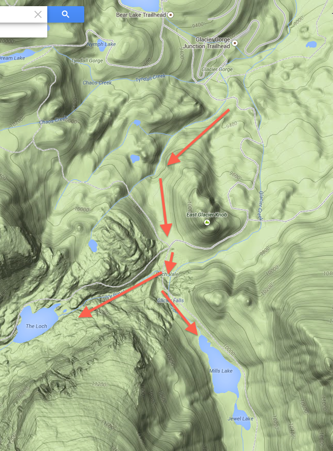 Loch Vale + Mills Lake Snowshoe