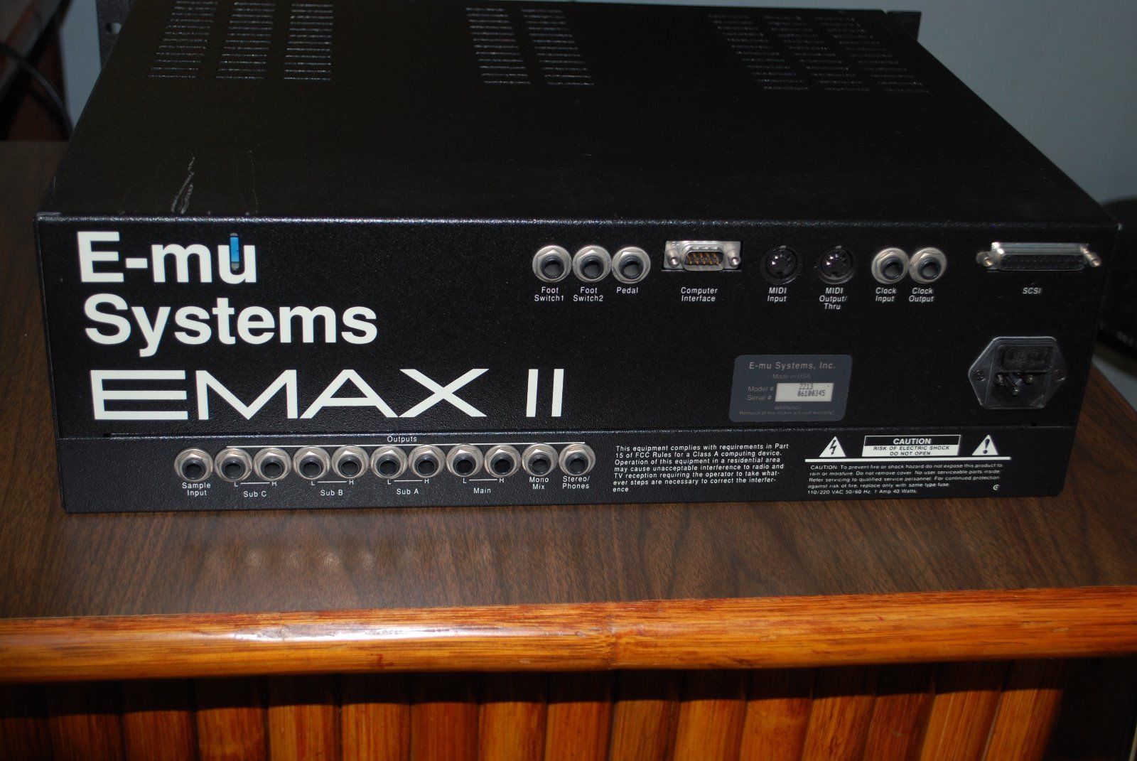 MATRIXSYNTH: E-MU Emax II Rackmount Synthesizer Sampler SN 06100345