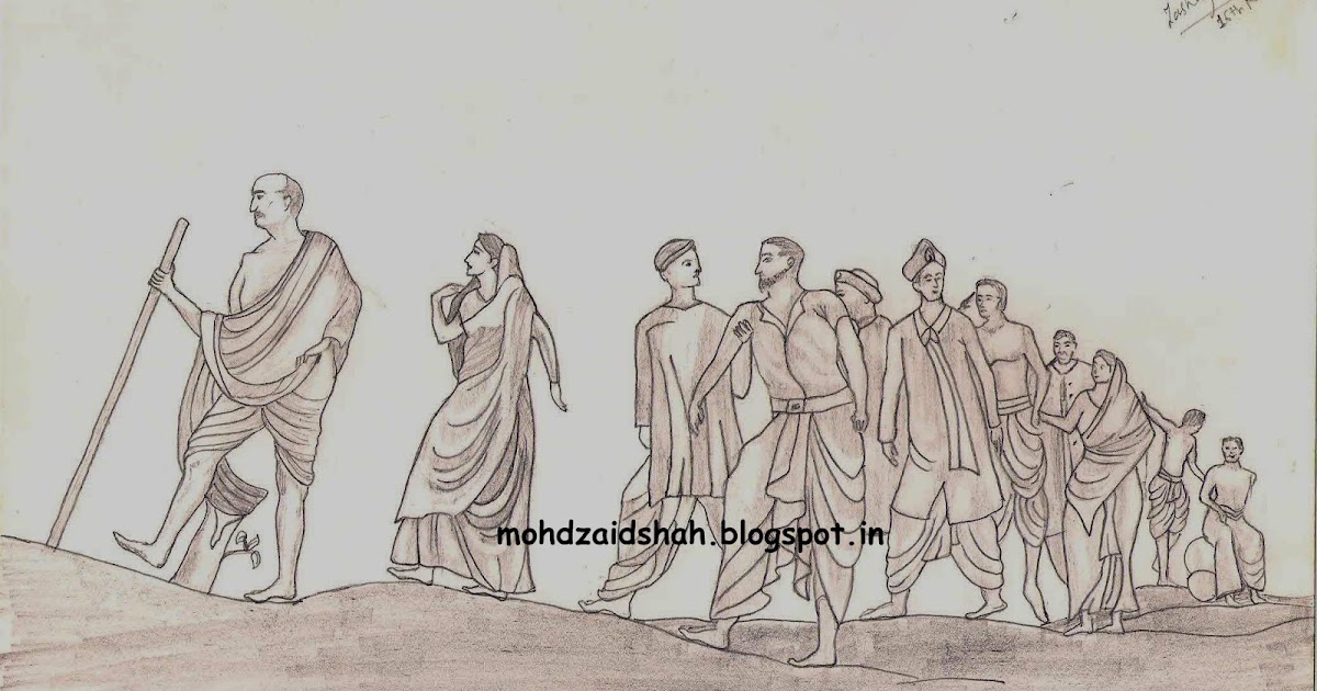 The Sketching Hands: Mahatma gandhi's Yatra