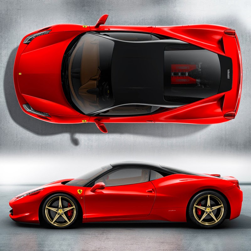 Ferrari Cars: Ferrari 458 Black Roof