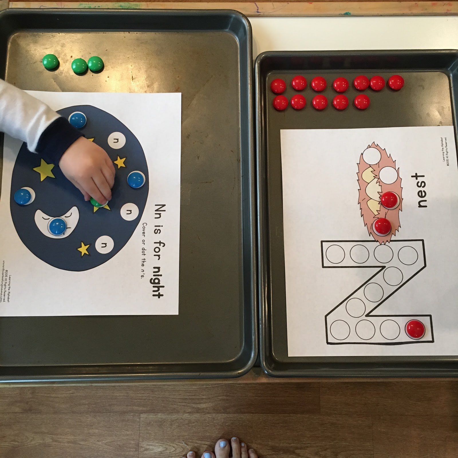 Letter N: Activities (ages 3 & 20 months)