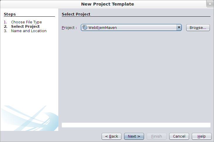 Netbeans. Crear Proyecto Plantilla