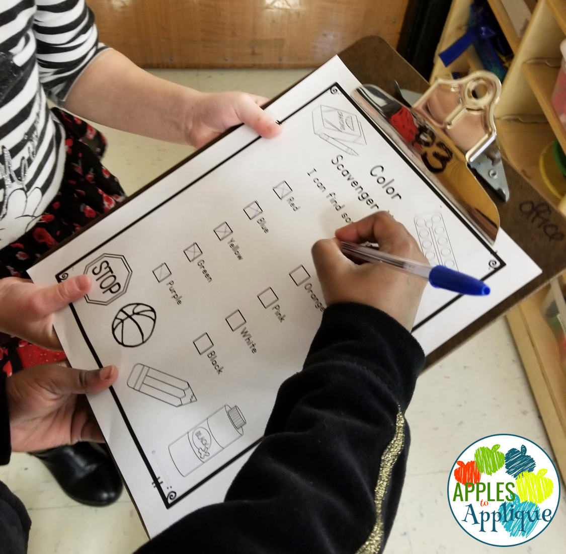 Apples to Applique: Early Childhood Classroom Scavenger Hunts