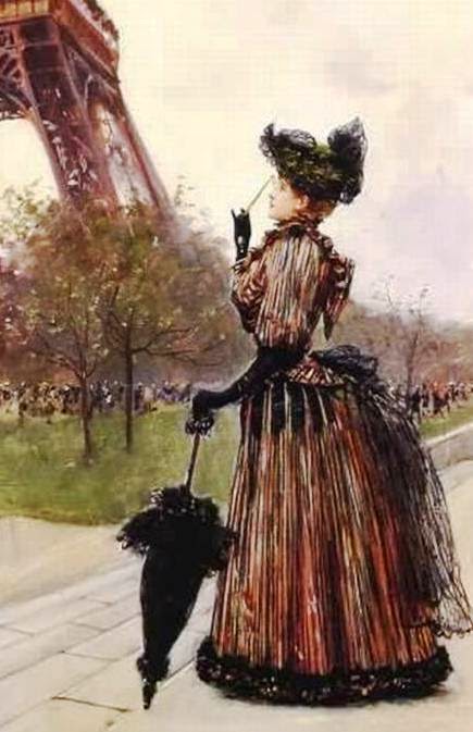 historia del traje: Capítulo 34: El segundo polisón, 1884-1890