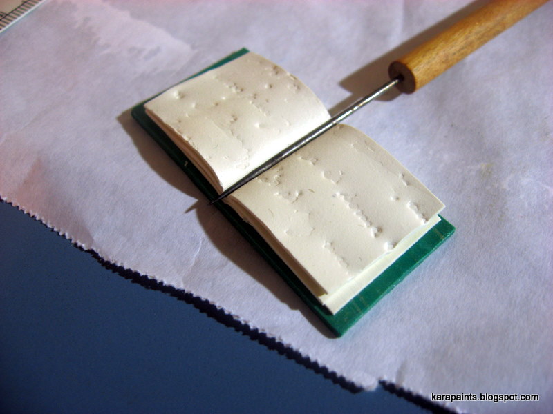 Kara Paints: Polymer Clay Book Pin Tutorial